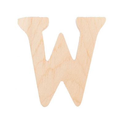 Lettre W - 8 Cm - Bois