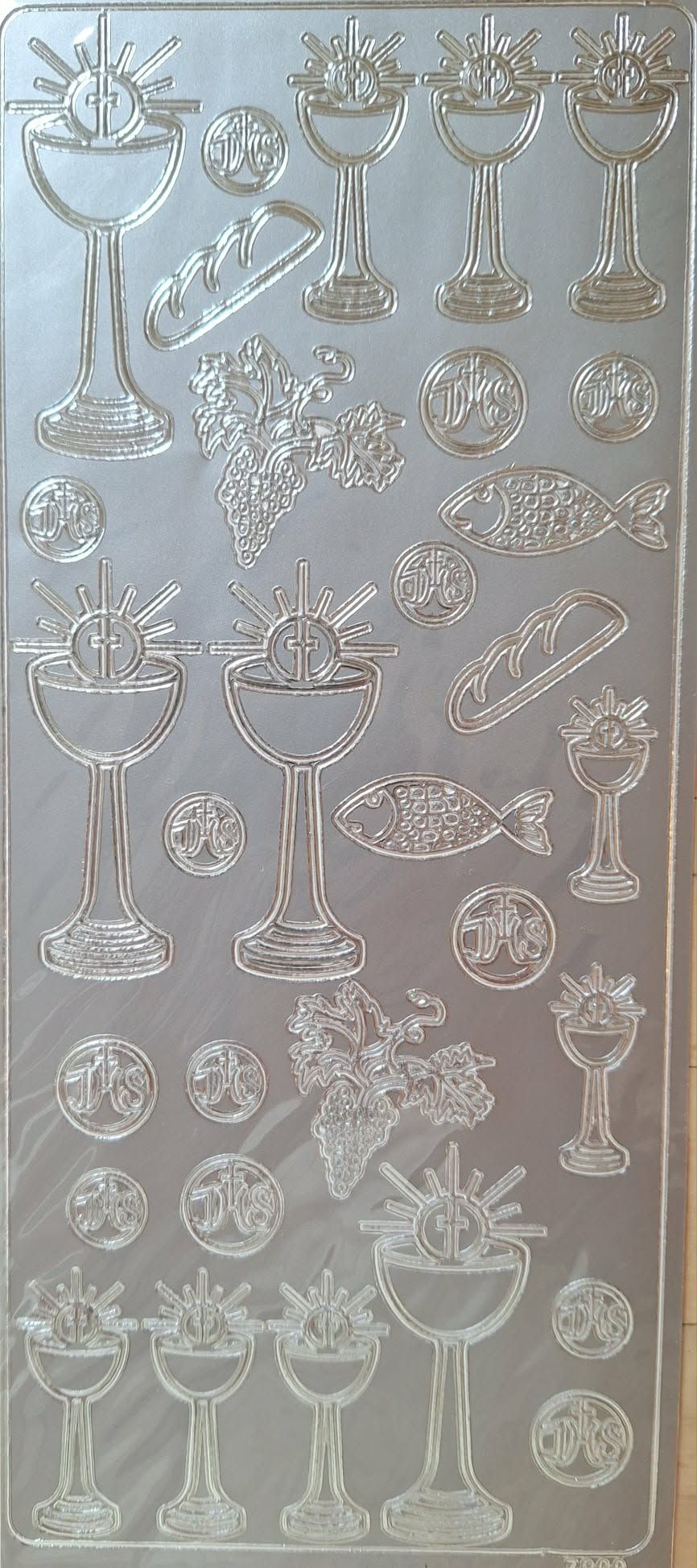 Stickers communion et confirmation argenté